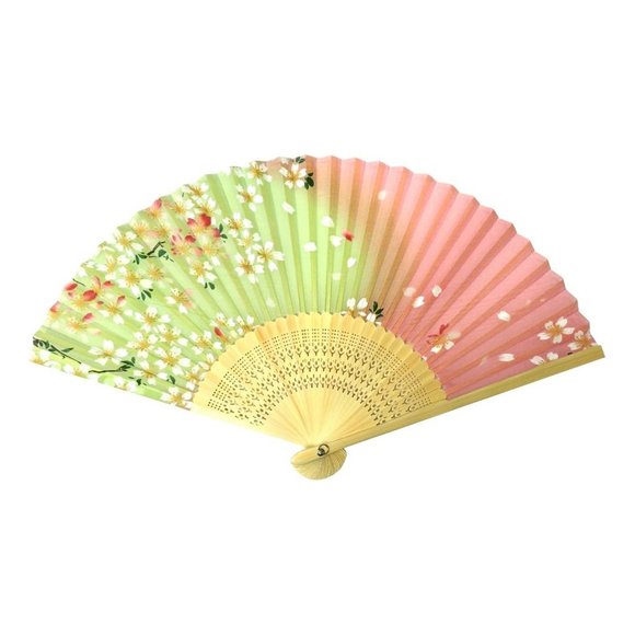 Wall Decor | Cherry Blossoms Painting Lace Folding Oriental Fan | Poshmark